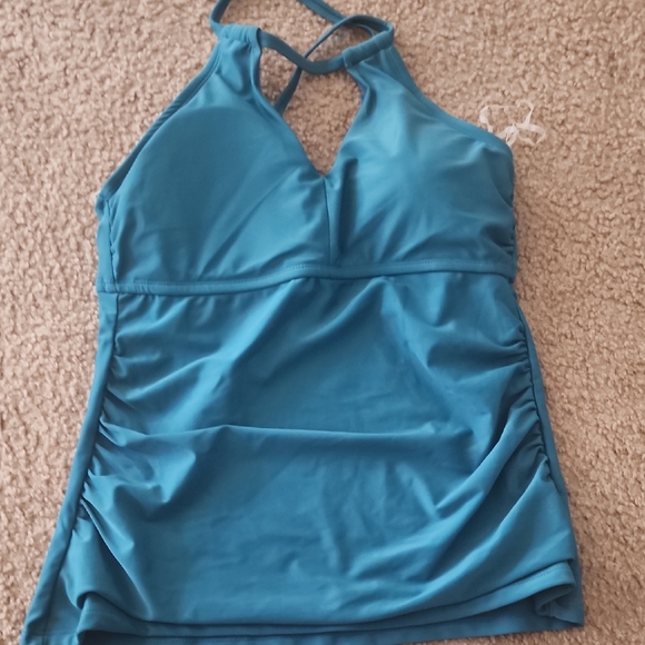 Time and Tru | Swim | Teal Halter Tankini Top | Poshmark